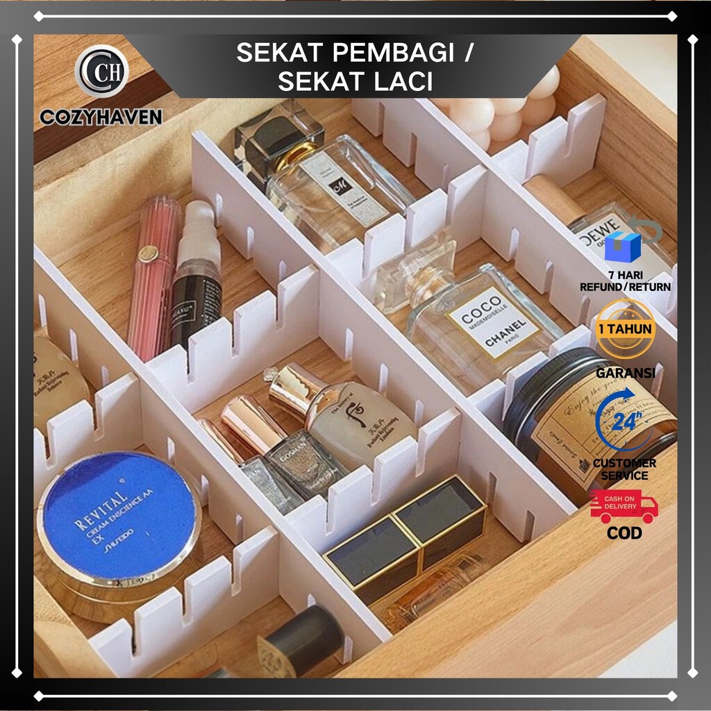 Jual CozyHaven - Kotak Sekat Kotak Pembagi Organizer Jam Tangan Tempat ...