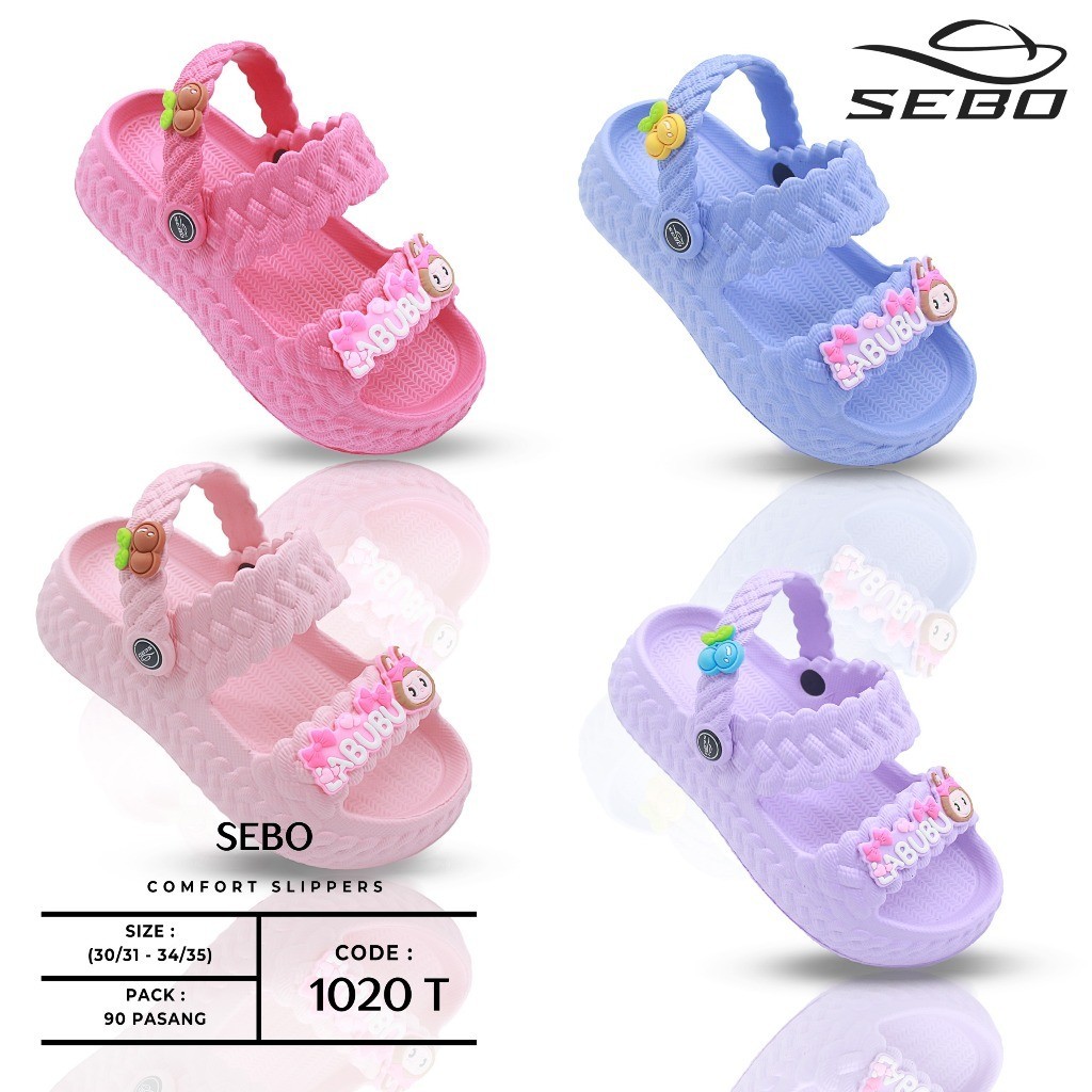 Jual Sandal Tali Anak Perempuan / Sandal Tali Ban Dua Kepang LABUBU ...