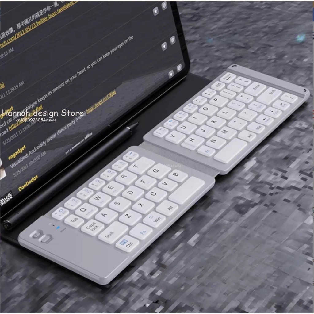 Jual Mini Keyboard Wireless Folding Keyboard Bluetooth Foldable Keyboard With Touchpad for ...