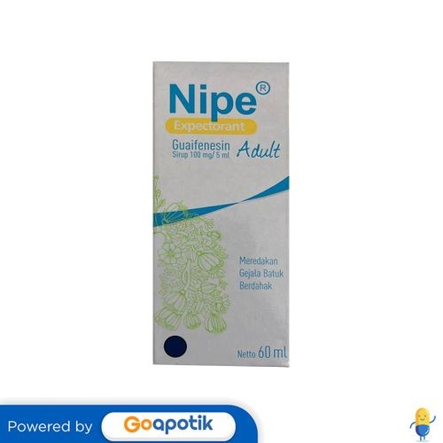 Jual Nipe Expectorant Adult 100 Mg/5 Ml Syrup 60 Ml | Shopee Indonesia
