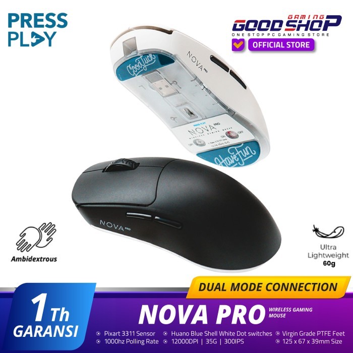 Jual NOVA PRO Lightweight Wireless Gaming Mouse - Putih, Mouse | Shopee ...