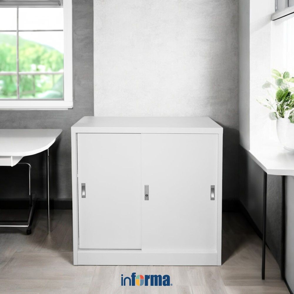 Jual Informa Kabinet Kantor Metal Pintu Geser Low - Putih Lemari ...