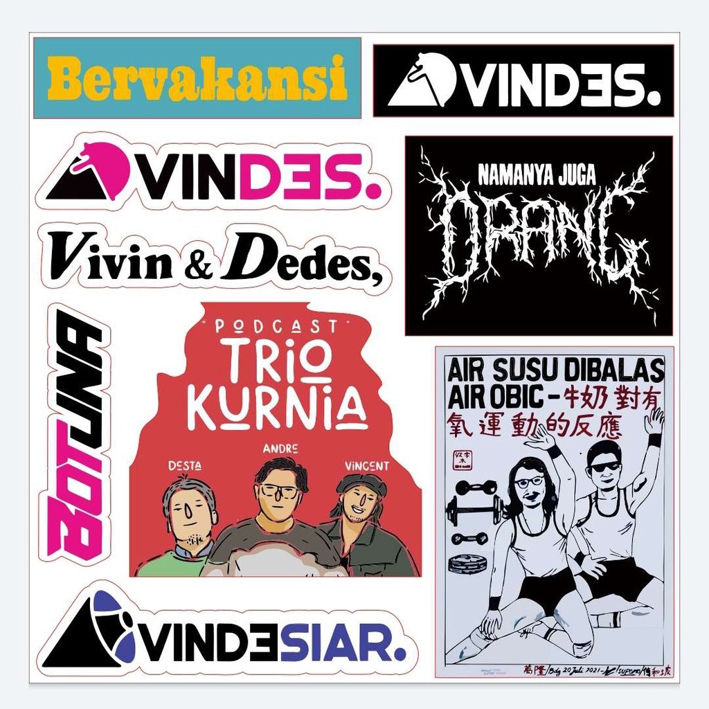 Jual Stiker Pack Vindes V2 Sticker Bervakansi Botuna Trio Kurnia ...