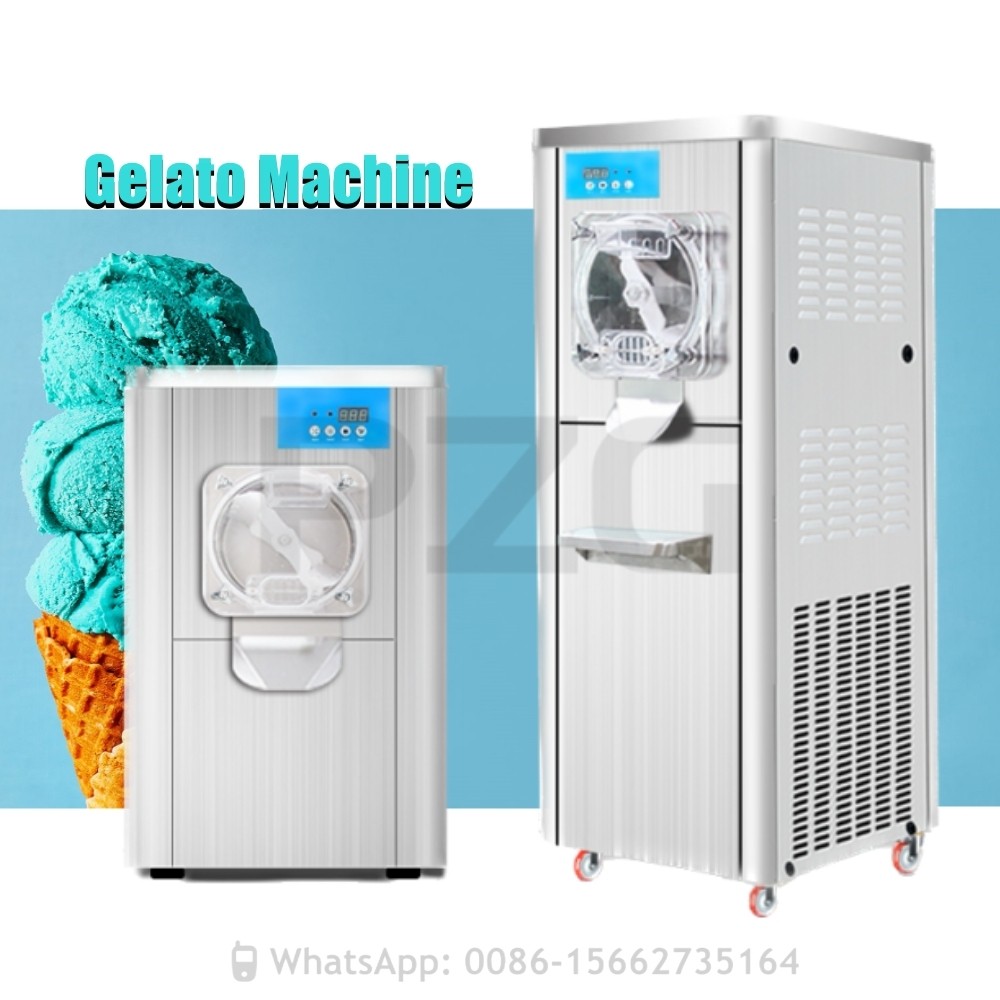 Jual Desktop Smart 12-16L/H Italian Ice Cream Machinery Batch Freezer Nut Vertical Hard Ice ...