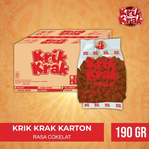Jual Krik Krak - Snack Segittiga Rasa Cokelat [1 Karton] | Shopee Indonesia