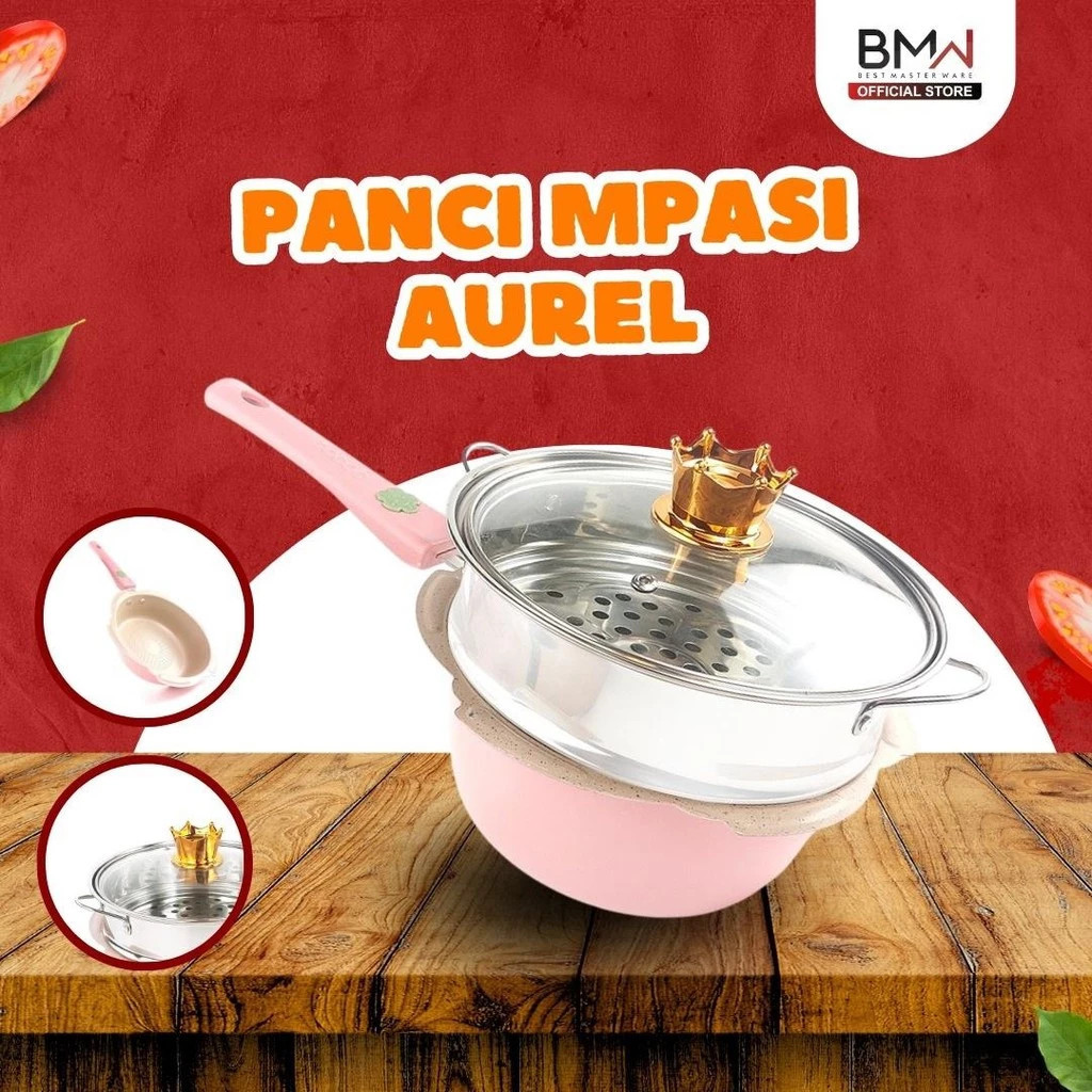 Jual BWI - Panci Susu Set Mpasi Bayi Granite Marble Steamer Kukus Pot ...