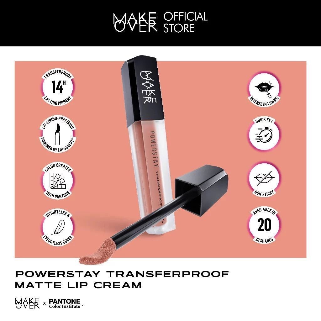 Jual [ LIMITED EDITION ] Make Over Powerstay Transferproof Matte Lip ...