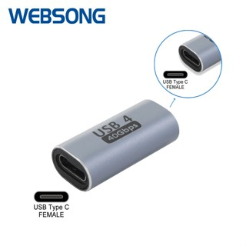 Jual WEBSONG Connector Type C Female To Type C Female | Shopee Indonesia