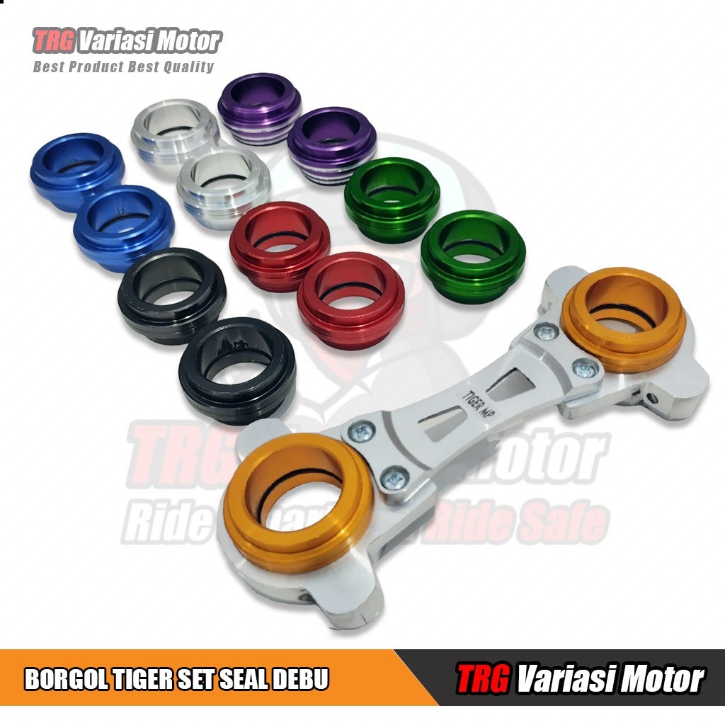 Jual Borgol Shock Depan Tiger Megapro CNC Set Seal Debu CNC 6 Varian ...