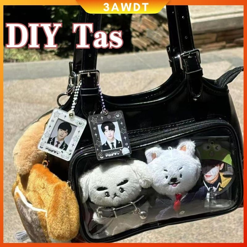 Jual 【COD】Tas Pvc transparan serbaguna kasual Jepang/tas selempang bahu harian berkapasitas ...