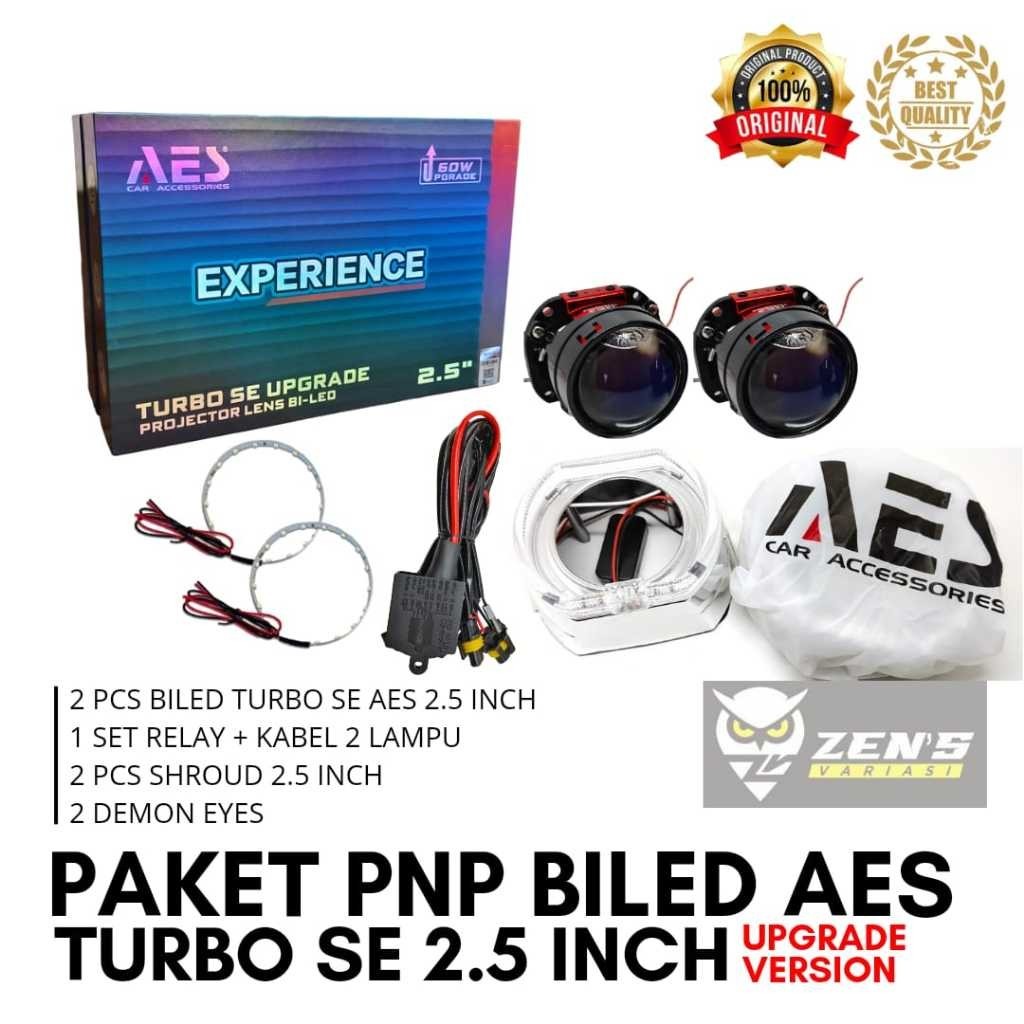 Jual PAKET HEMAT BILED AES TURBO EXPERIENCE 2,5 inch TERBARU 60 WATT ...
