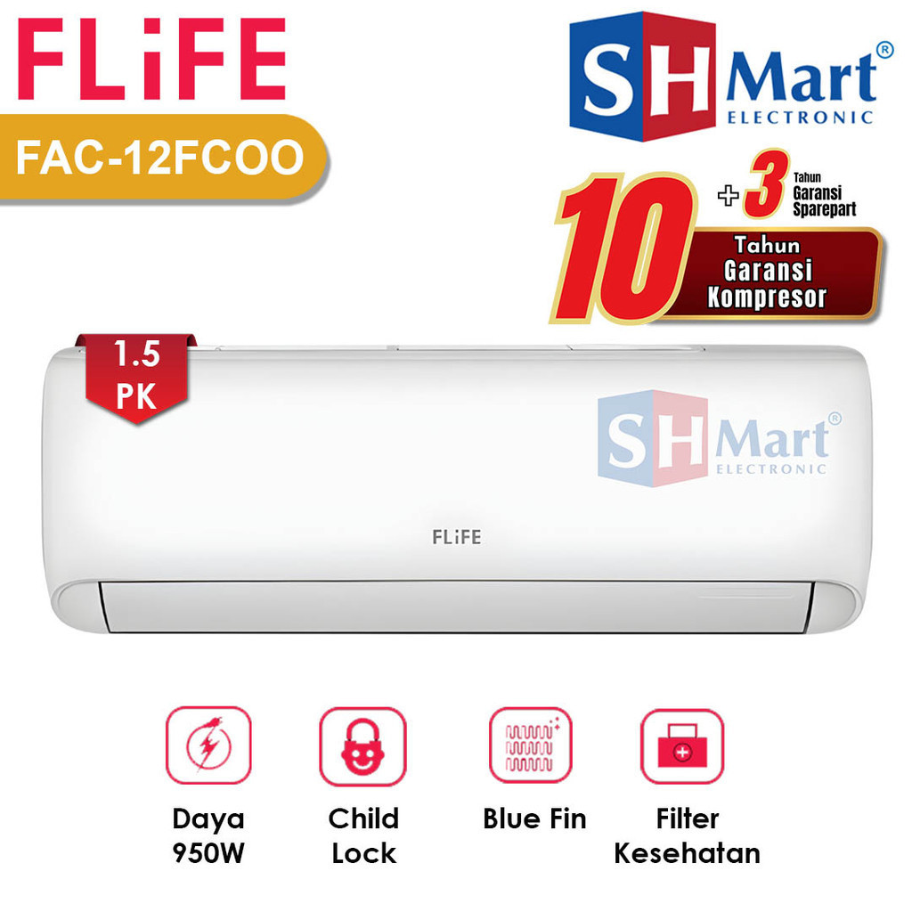 Jual AC FLIFE 1,5 PK LOW WATT FAC-12FCOO / FAC12FCOO R32 GARANSI RESMI ...