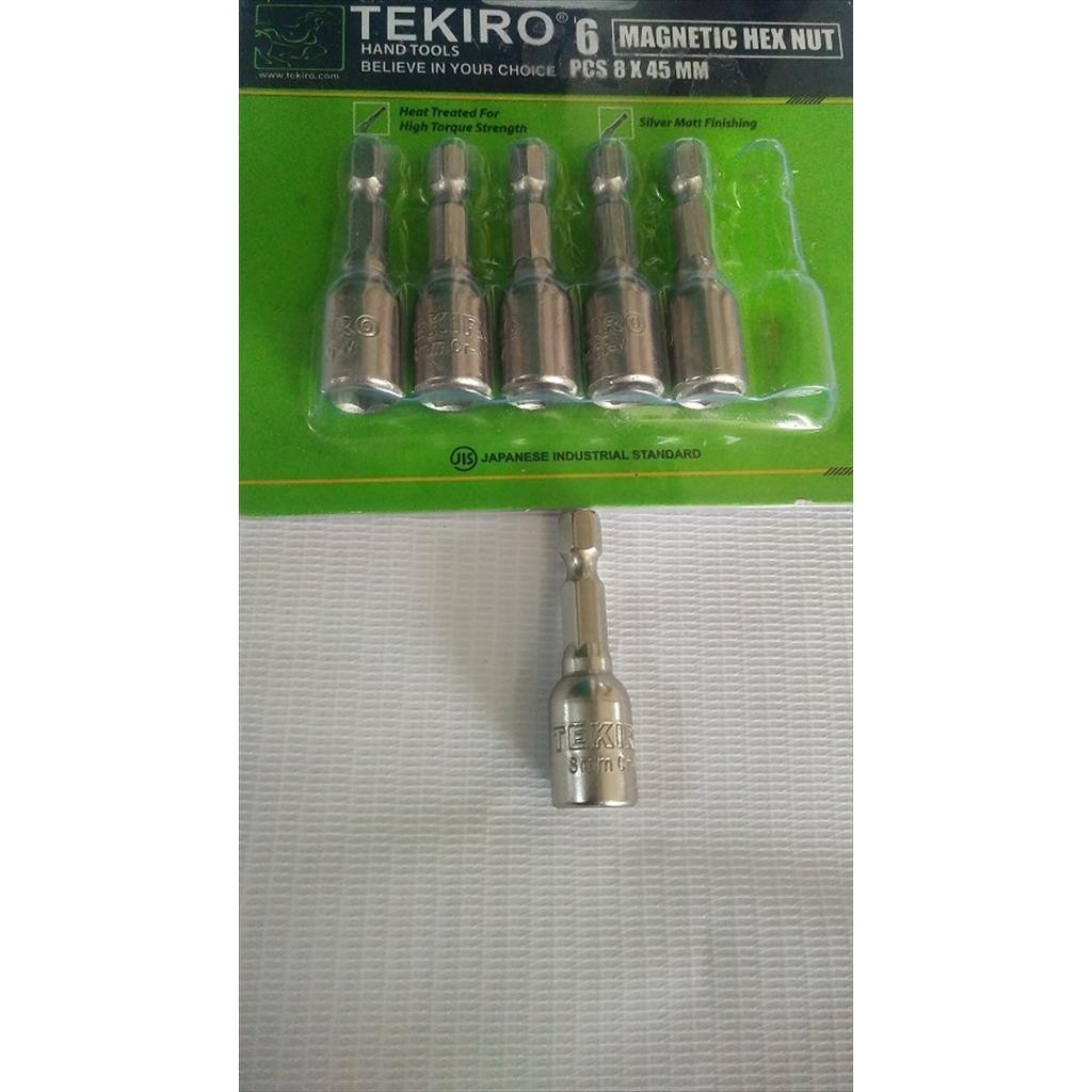 Jual Magnetic Hex Nut Mata Roofing Kunci Obeng Tekiro 8 x 45 mm 1pc | Shopee Indonesia