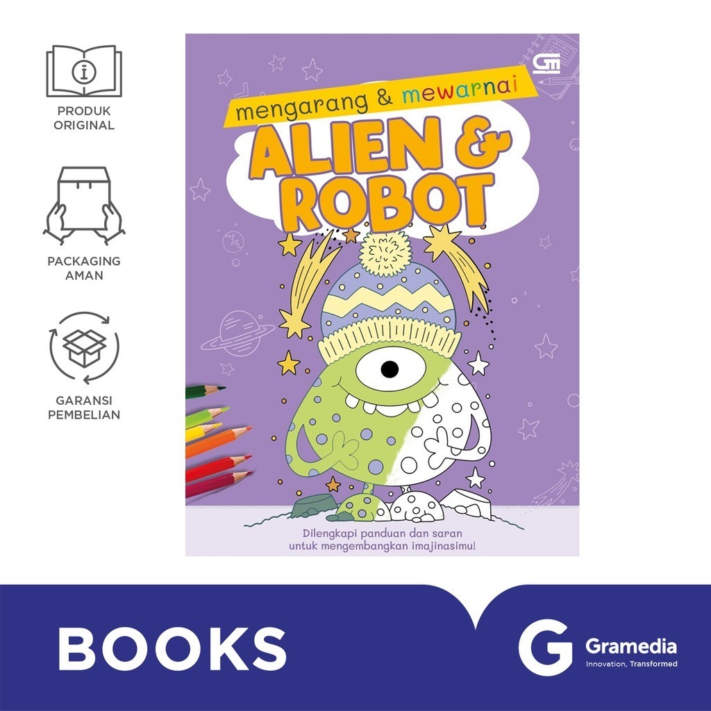 Jual Buku Mengarang & Mewarnai: Alien dan Robot | Shopee Indonesia