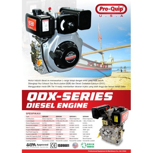 Jual Mesin Diesel Penggerak PROQUIP QDX200 / Engine Diesel Solar QDX 200 PRO QUIP | Shopee Indonesia