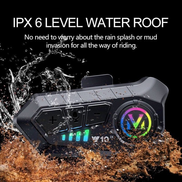 Jual SMARTCOM Y10 2X Intercom Helm Bluetooth Chip Qualcomm 5.0 FM Radio ...