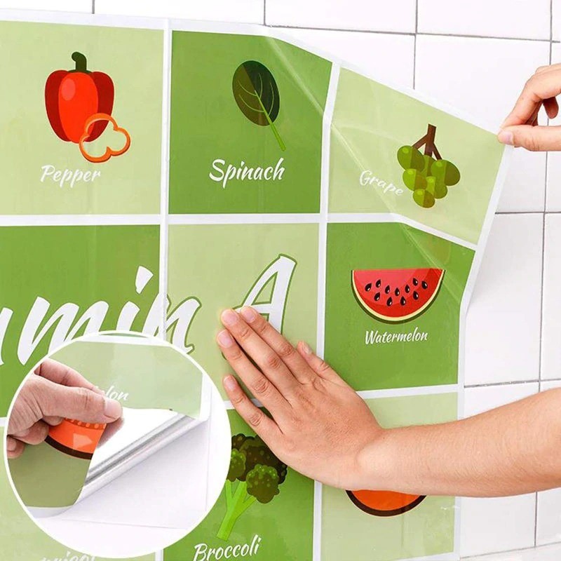 Jual Wall Stiker Dinding Dapur Anti Minyak / Api Wallpaper Sticker ...