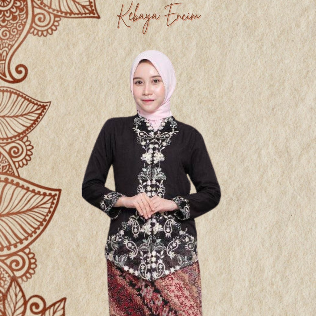 Jual Kebaya Encim Betawi Modern Lengan Panjang Bordir Warna Wisuda ...