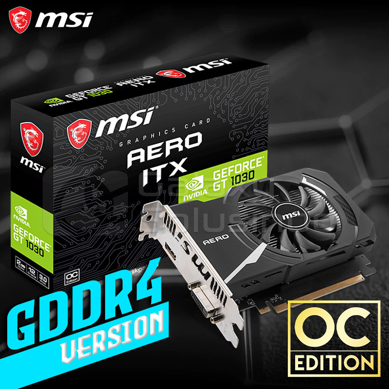 Jual MSI GeForce GT 1030 AERO ITX 2GD4 2GB GDDR4 OC - GT1030 DDR4 VGA ...