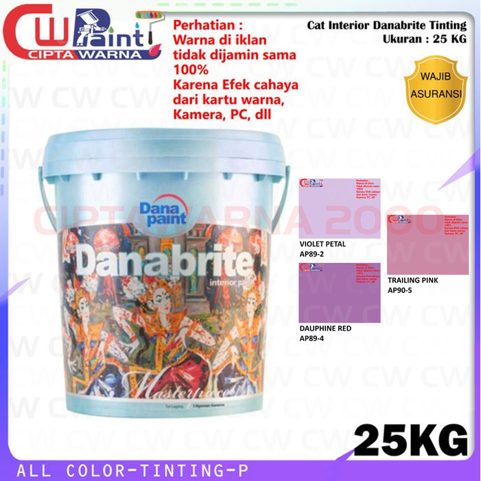Jual Cat Tembok Dinding Danabrite Interior Tinting Ungu Pink AntiNoda ...