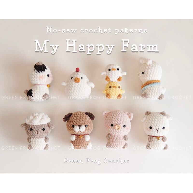 Jual 7IN1 My Happy Farm Animals No Sew GF [CROCHET PDF PATTERN/BUKAN ...