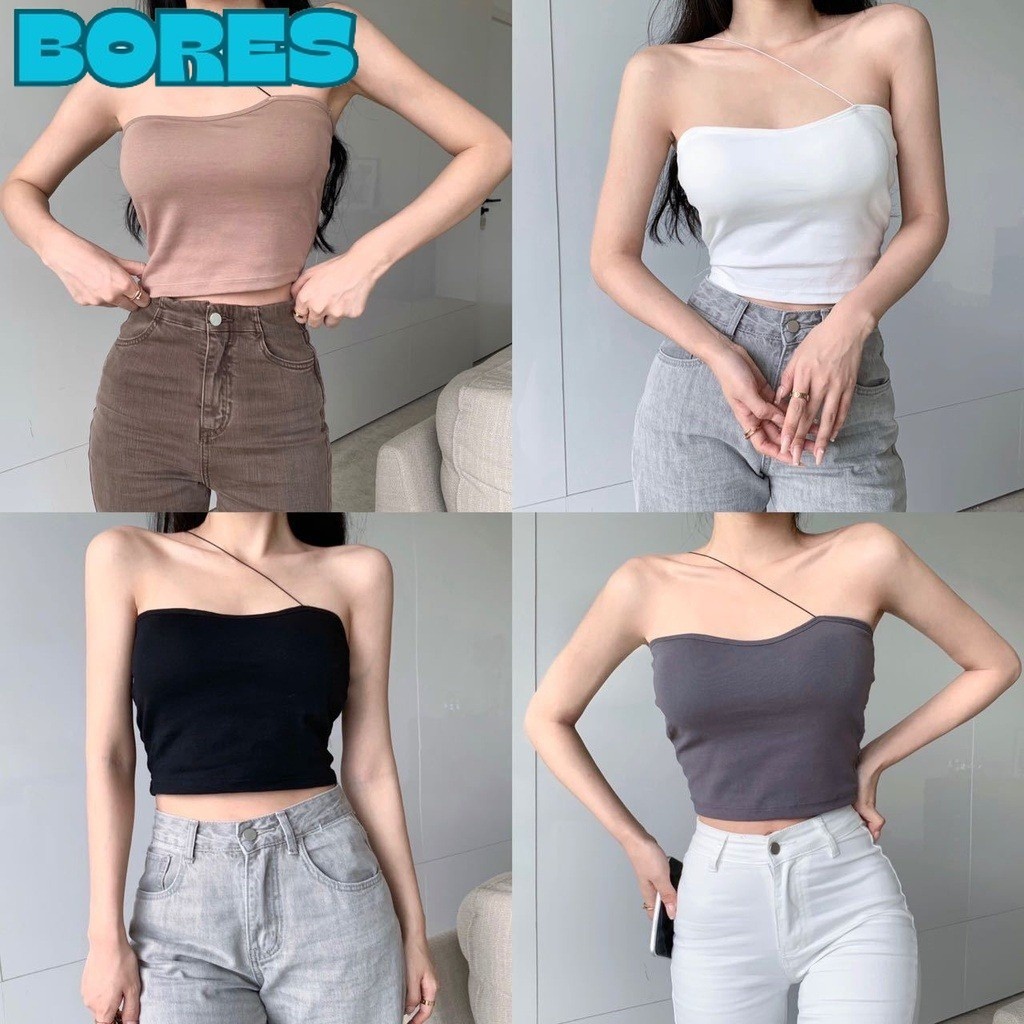 Jual BORES Tanktop Bra Wanita Tali 6518 Spagetti Silang Tank Top Model ...