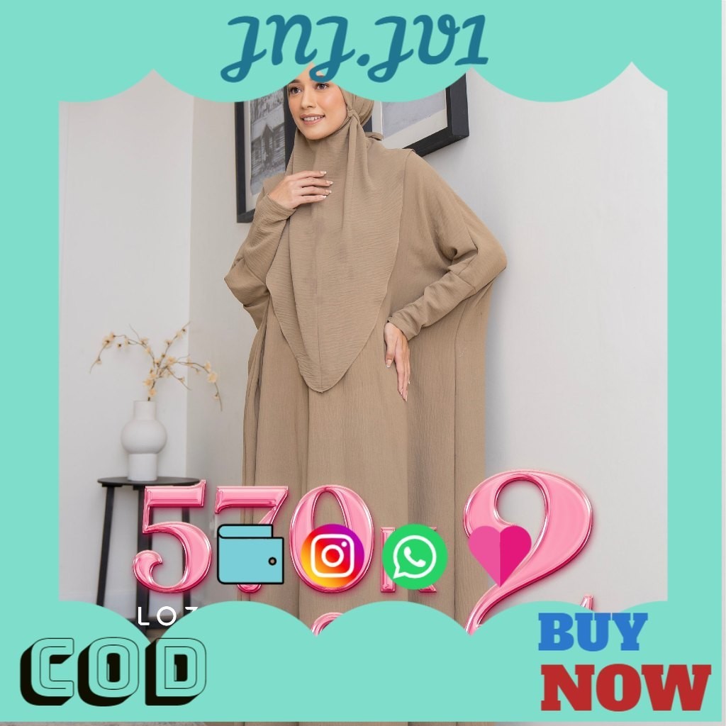 Jual 5.5 BIG SALE Lozy Hijab - Hafsha Abaya Set Buy 2 570K (Gamis Umroh Haji Abaya Set Kerudung ...
