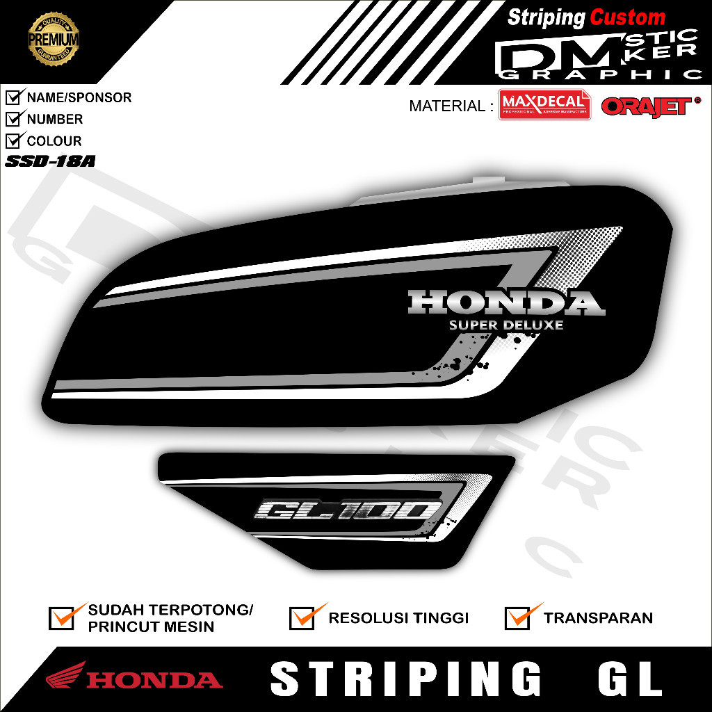 Jual STRIPING GL 100/125 VARIASI HOLOGRAM MURAH KODE SSD-018 | Shopee Indonesia