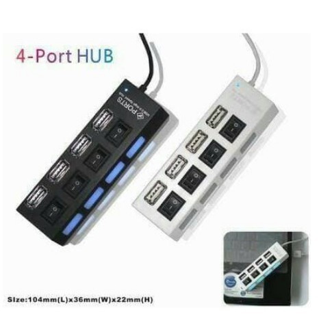 Jual AVEN USB Hub 4 Port Output Colokan Saklar Switch On / Off 4IN1 | Shopee Indonesia