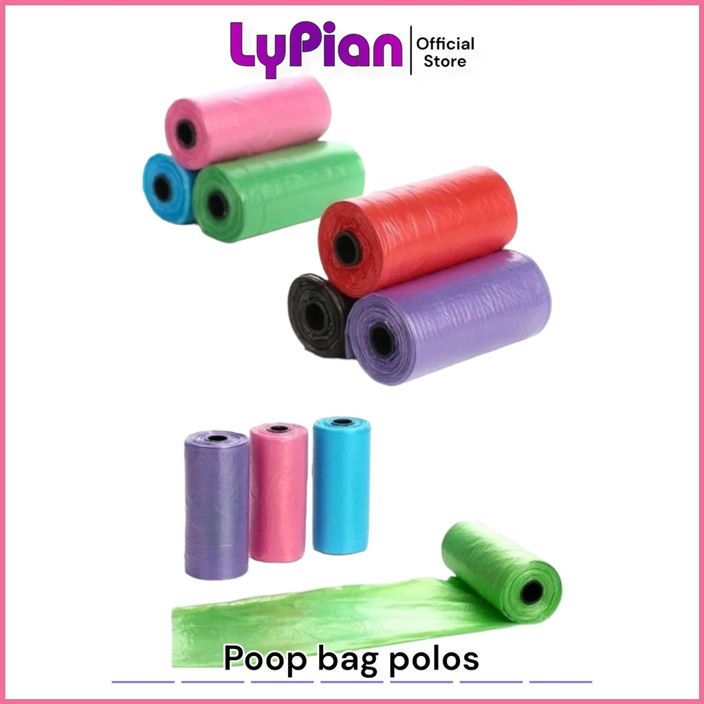 Jual Poop Bag isi 15 polos plastik sampah roll - kantong sampah popok ...