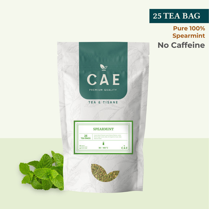 Jual SPEARMINT 25 TEA BAGS Teh Daun Mint Leaf Leaves Herbal Pure Organik | Shopee Indonesia
