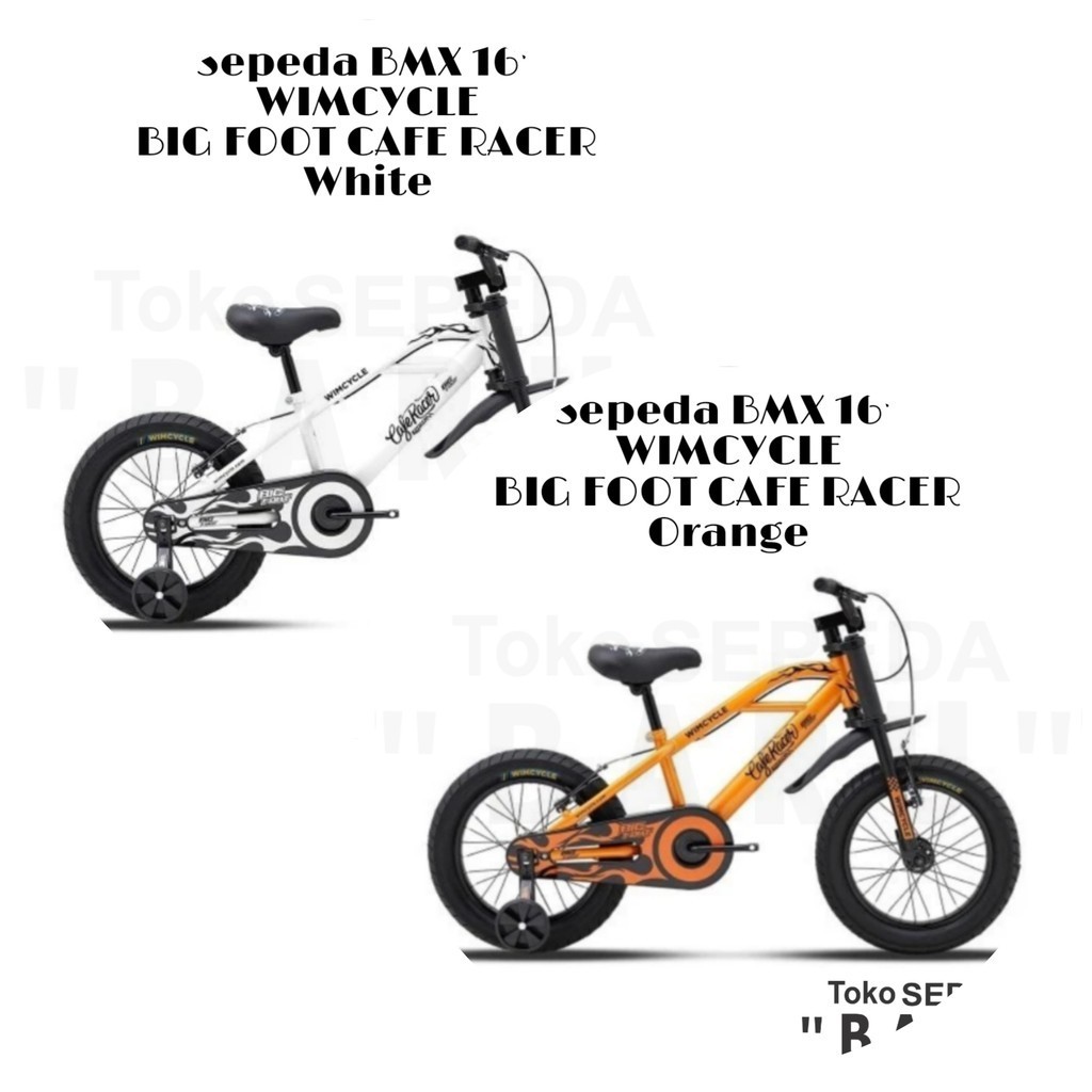 Jual TB - Sepeda BMX WIMCYCLE BIG FOOT CAFERACER Ukuran 16 20 Inch ...