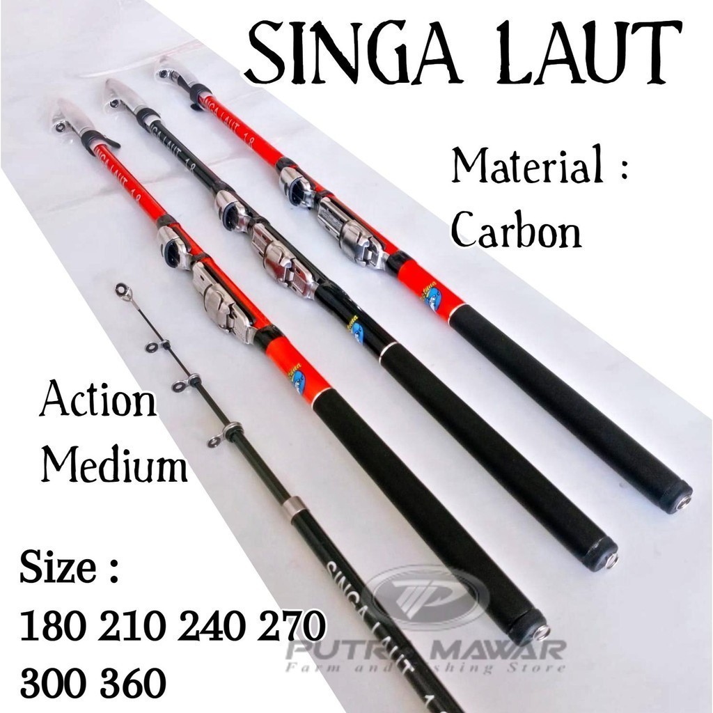 Jual Neptuna Singa Laut 150cm Joran Tegek Kolong Antena Ruas Panjang ...