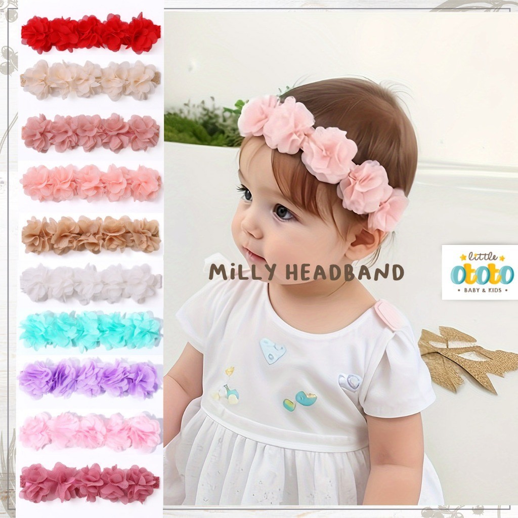 Jual Bandana MILLY IMPORT - Headband Bando Bayi baby Anak Nylon Nilon ...