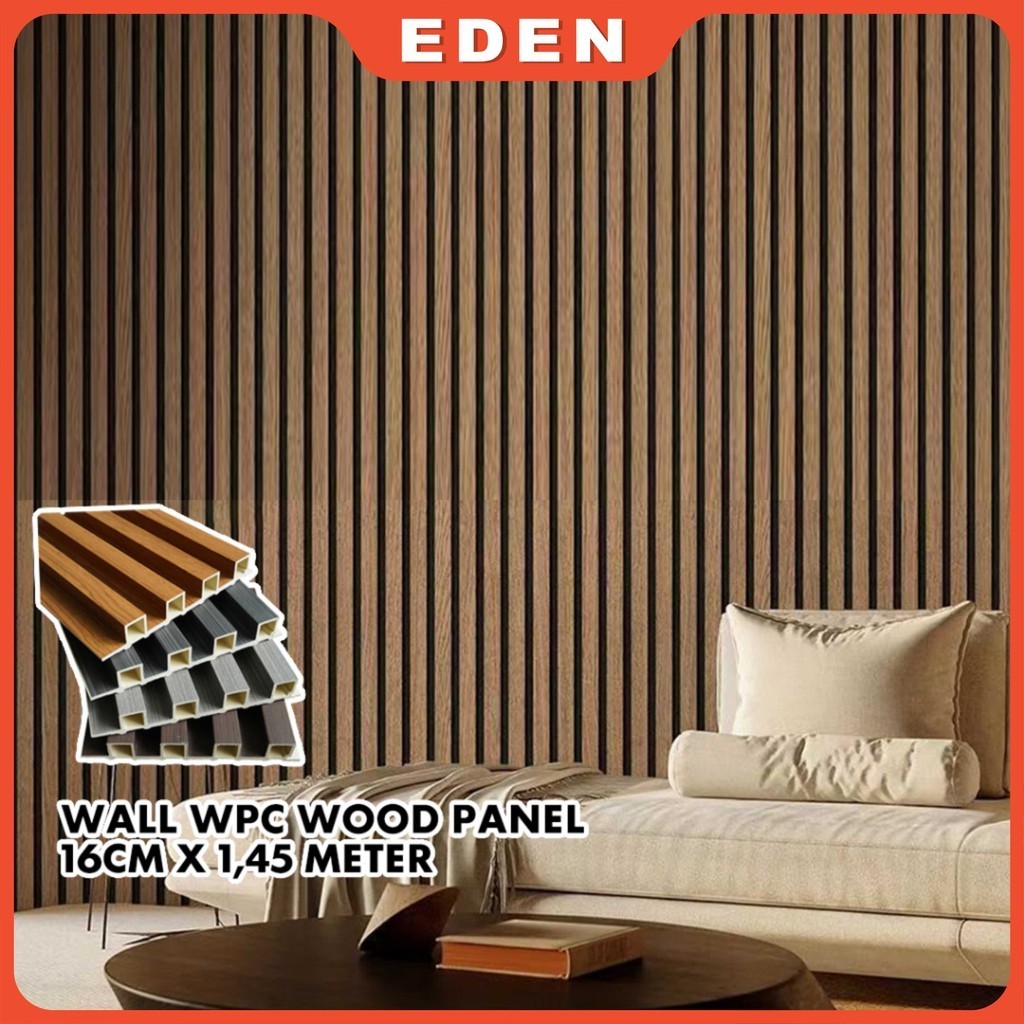 Jual WALL WPC WOOD PANEL WALLPANEL WPC PVC KAYU DINDING UKURAN 16 CM X 1.45 METER KETEBALAN 14 ...