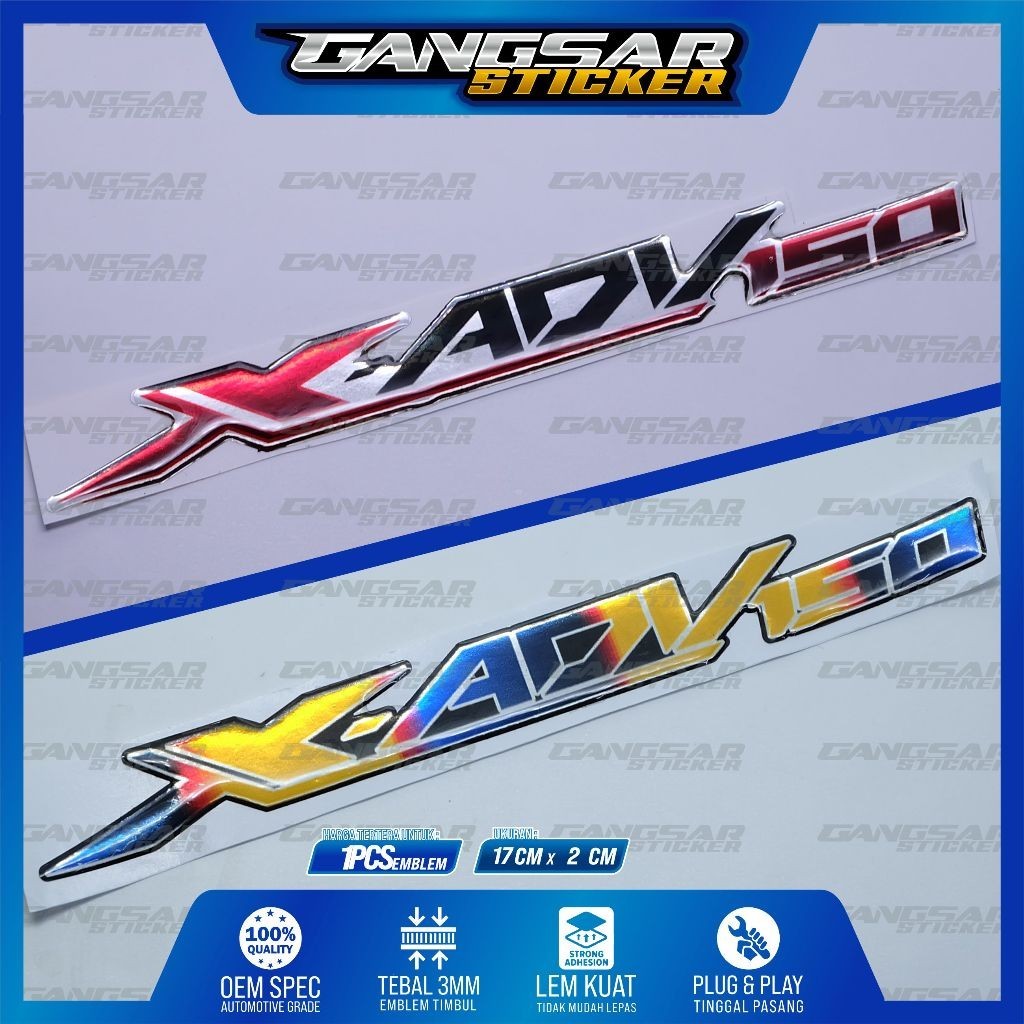 Jual Emblem honda adv / emblem timbul honda x adv / emblem titanium ...