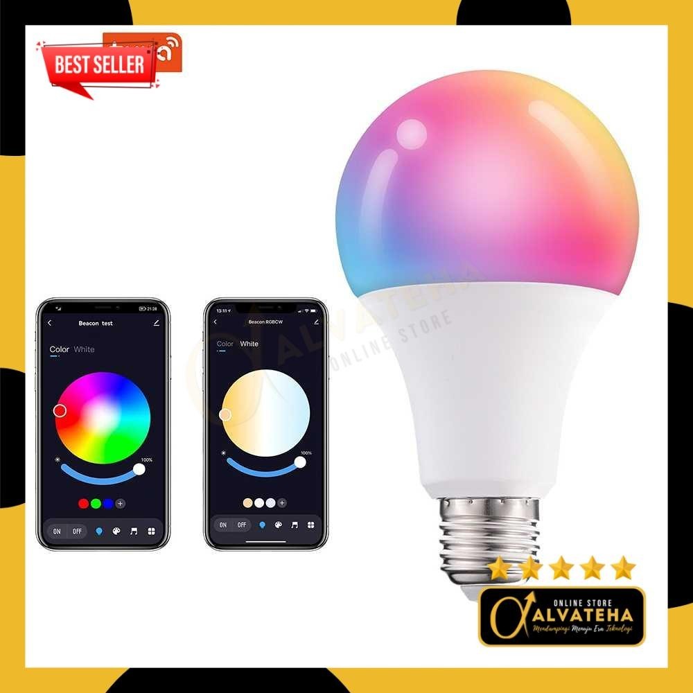 Jual Lampu Bohlam RGB Smart Bulb Bluetooth Remote Control Soket E27 10W ...