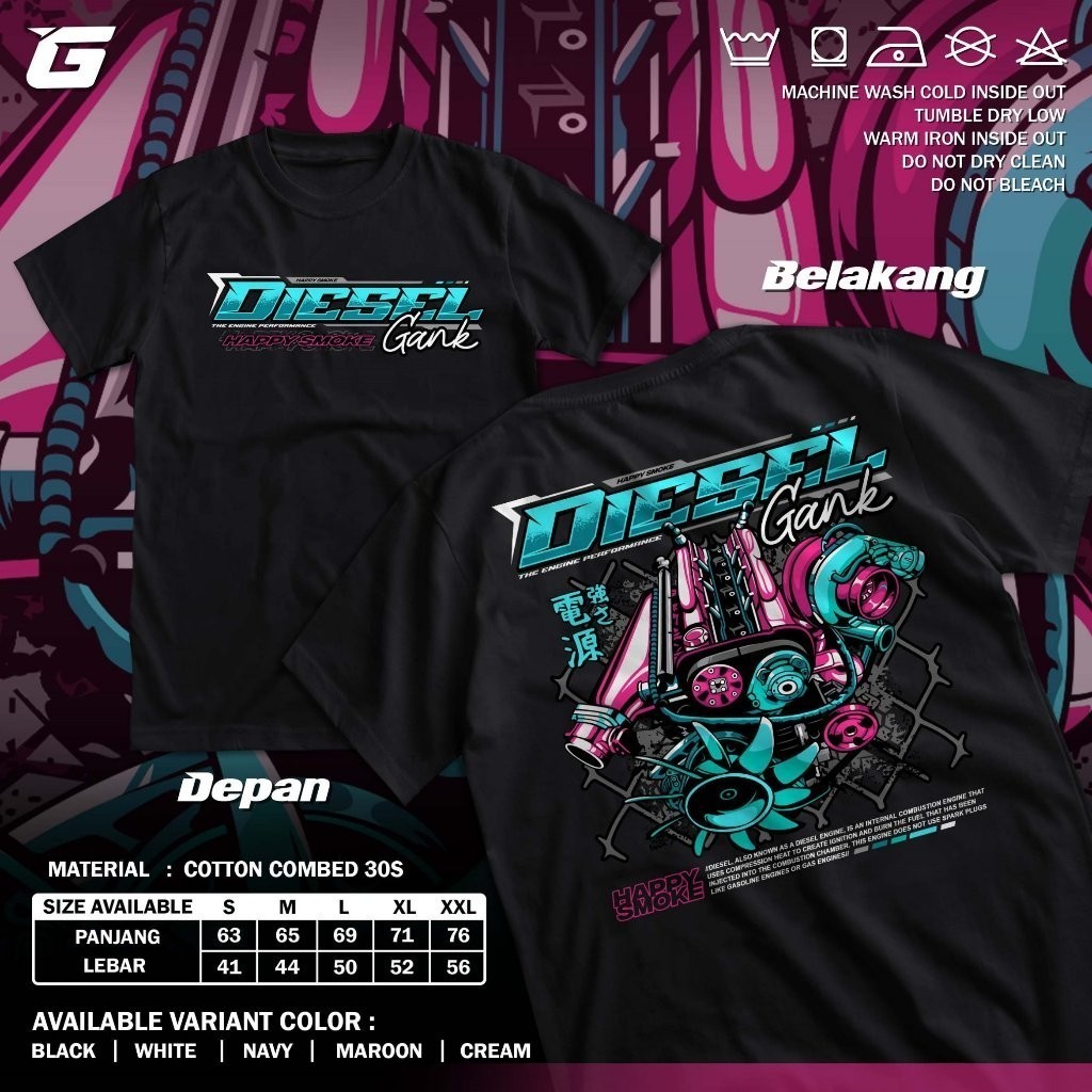 Jual Clothing House Kaos Racing Diesel Gank Power Engine Turbo Machine ...