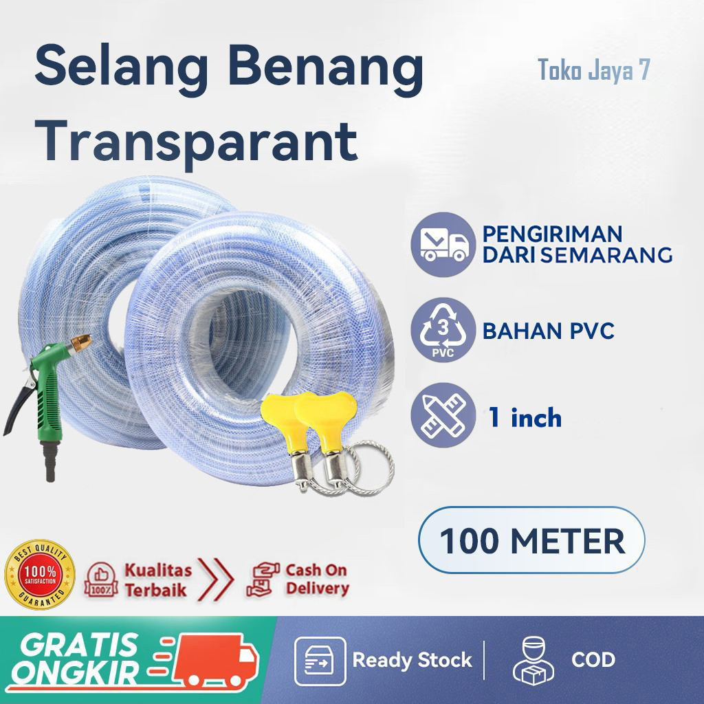 Jual SELANG AIR 1 ROL 100 METER 1 INCH SELANG TAMAN SERAT BENANG ...