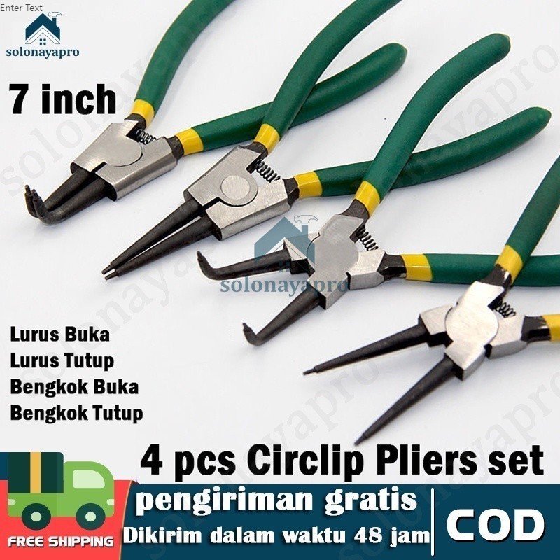 Jual Transformer Circlip Pliers Set 4pcs - Snap Ring Tang Spi-Tang Snap ...