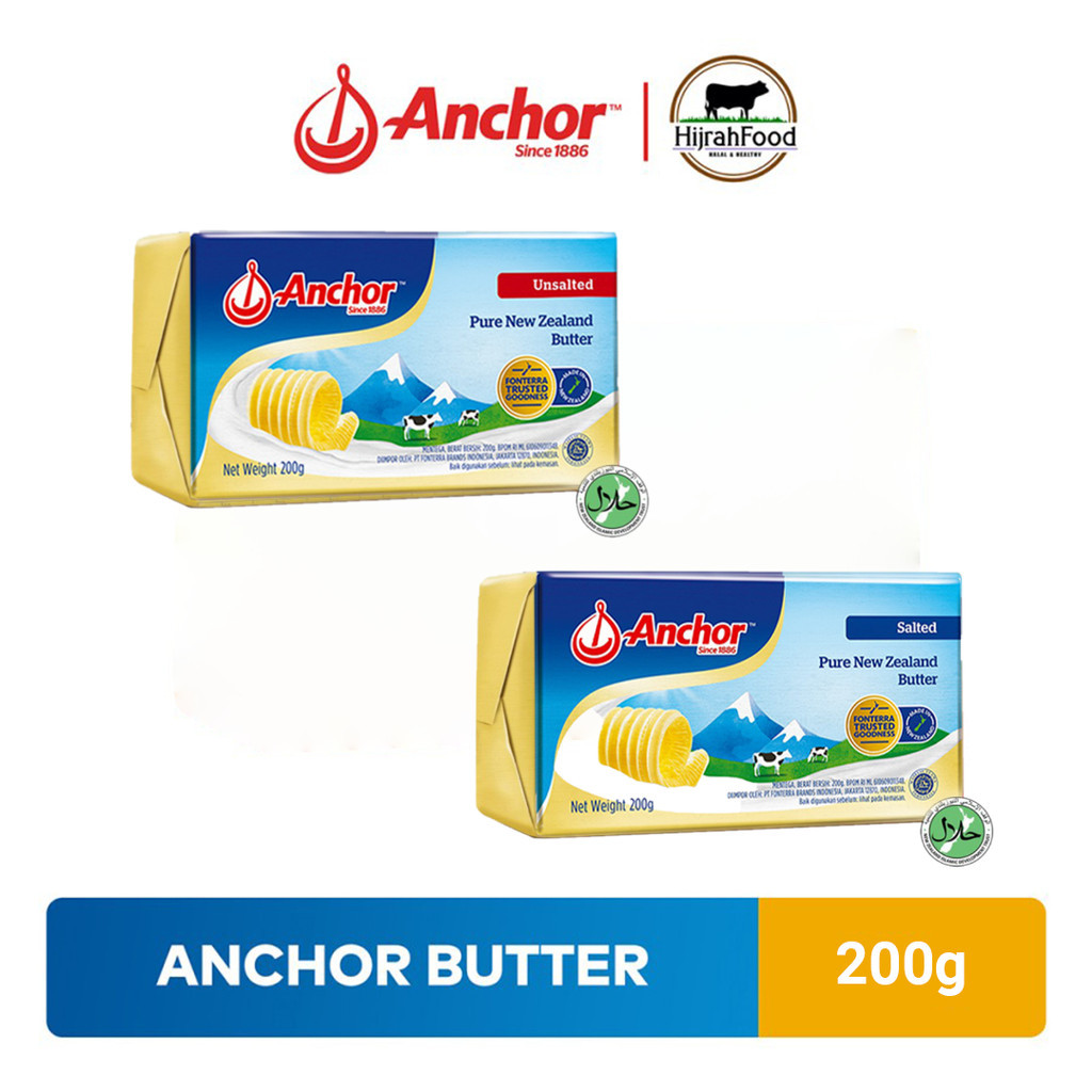 Jual Anchor Pure New Zealand Butter Pats Salted Unsalted Margarin ...