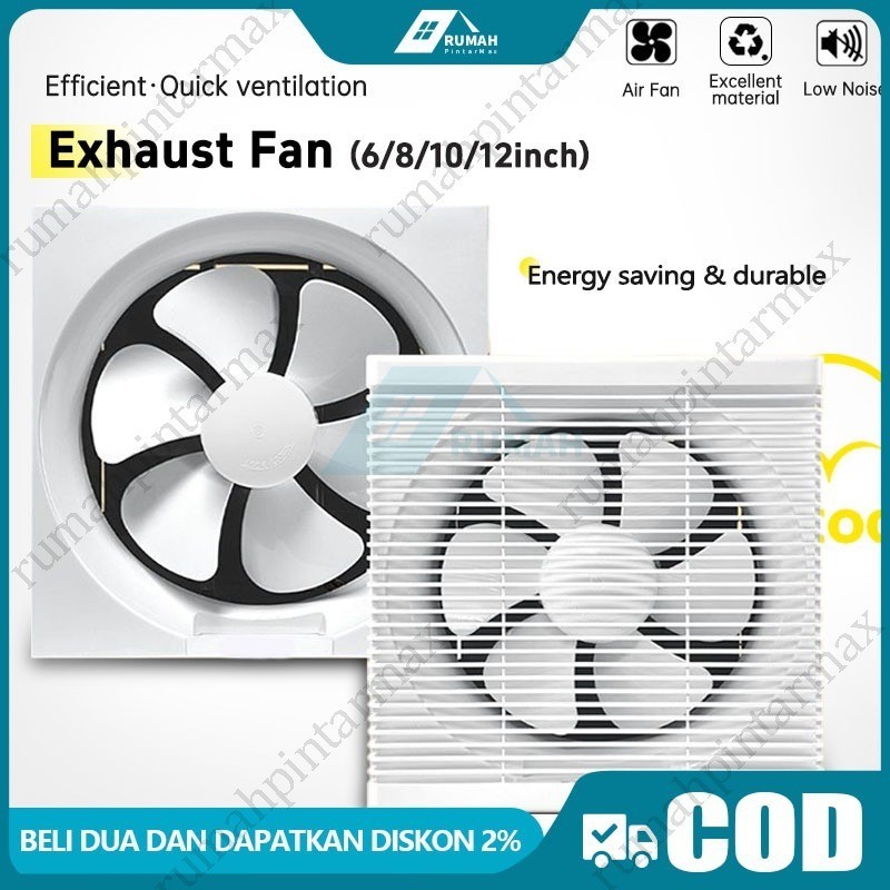 Jual Exhaust Fan 6inch 8inch 10inch 12 inch Wall Type Exhaust Fan ...