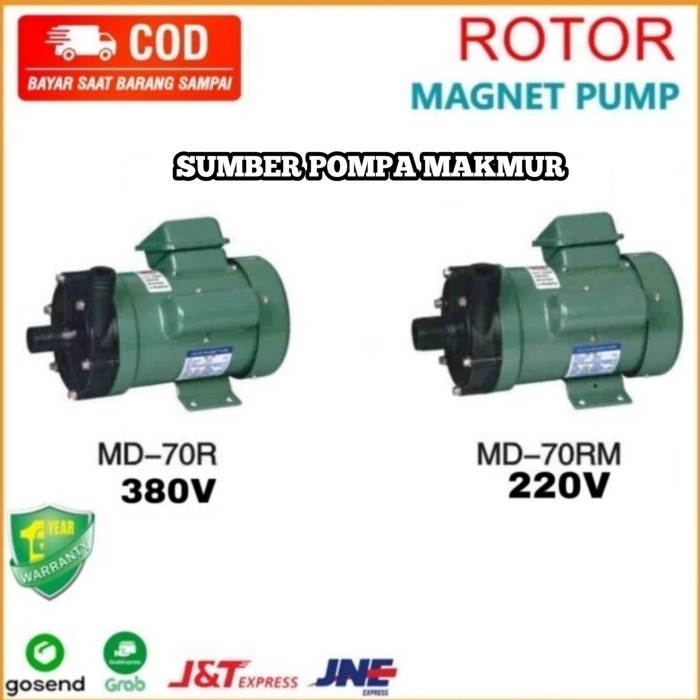 Jual Pompa Kimia Pompa Cairan Asam Magnetic Pump ROTOR MD 70RM 70 RM ...