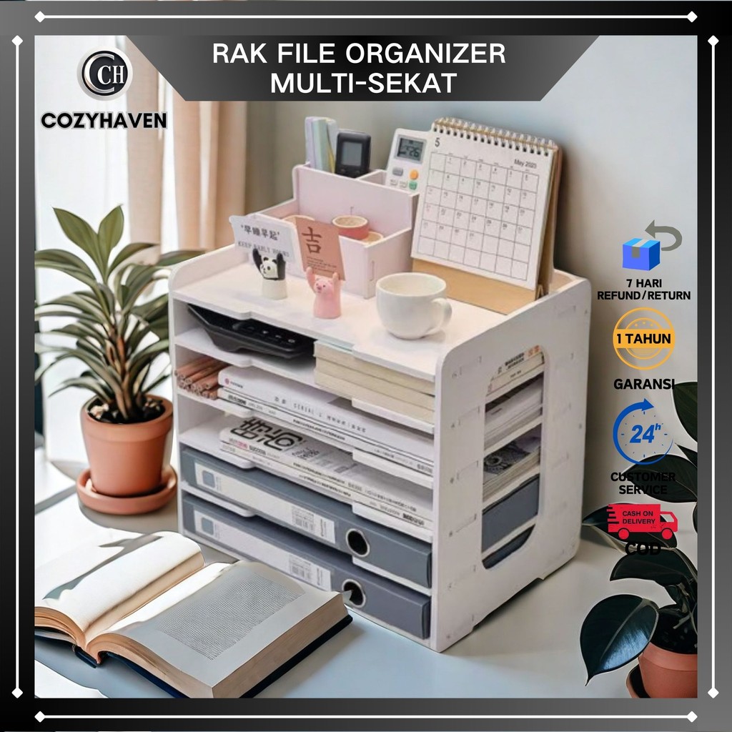 Jual CozyHaven - Rak Susun File Kantor Rak Organizer Multi-Lapis Rak ...