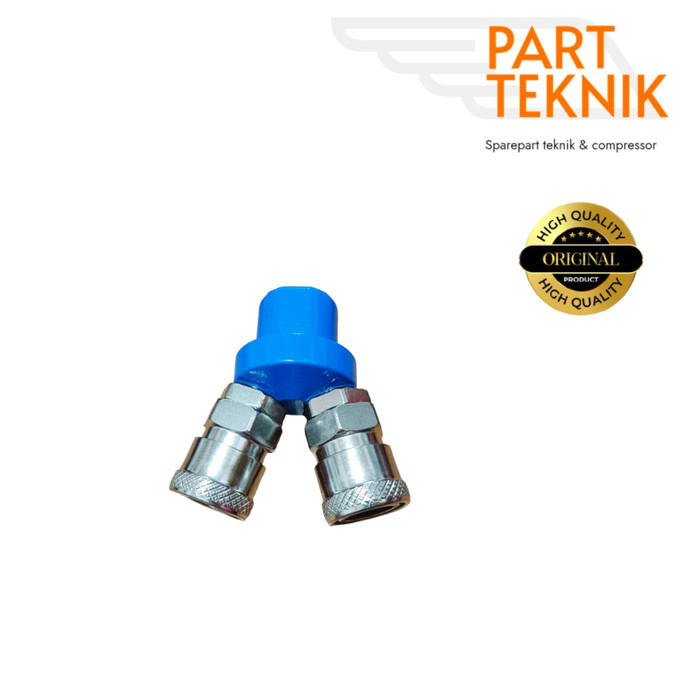 Jual AIR QUICK COUPLER TWO WAY 1/4" sparepart compressor (TK 01AC ...
