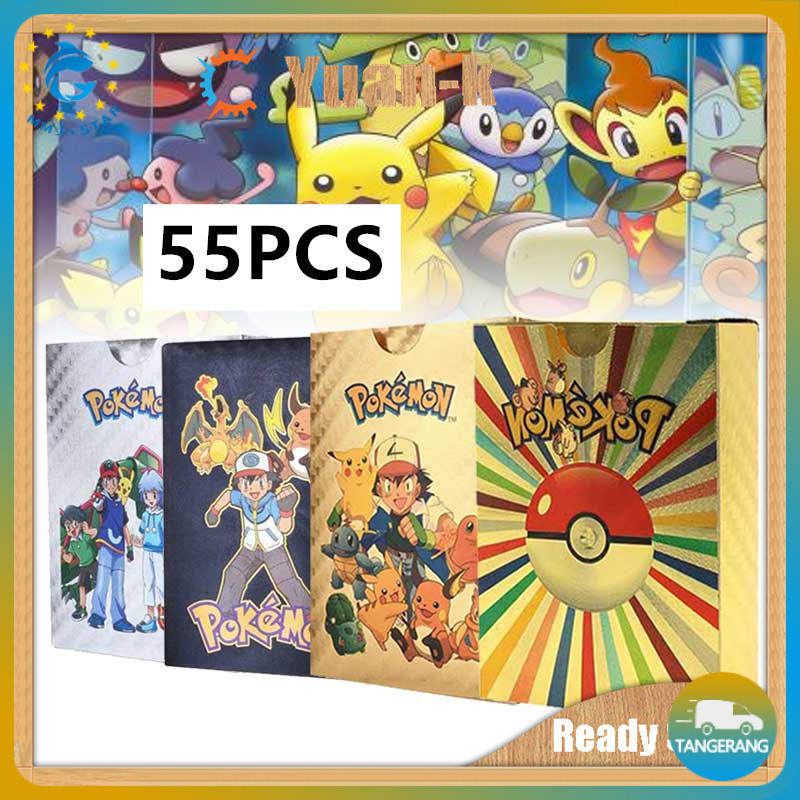 Jual Kartu Pokemon Black Gold Silver Pok Mon Charizard Versi Inggris Koleksi Kartu Foil Emas ...