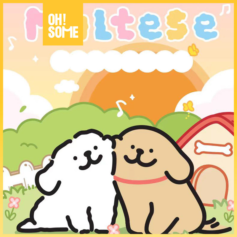 Jual OHSOME Funism·Maltese Happy Snuggling Series Blind Box (1/8 ...