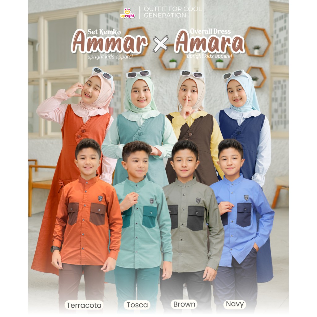 Jual UPRIGHT KEMKO & DRESS OVERALL SET AMMAR & AMARA | Shopee Indonesia