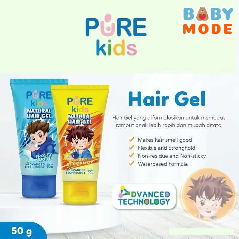Jual Pure Kids Natural Hair Gel Frosty apple & Frisky Bergamot Gel ...