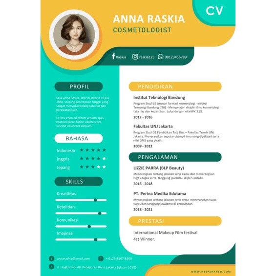 Jual 8 template cv elegant / resume template word - Jidan Shoppu | Shopee Indonesia